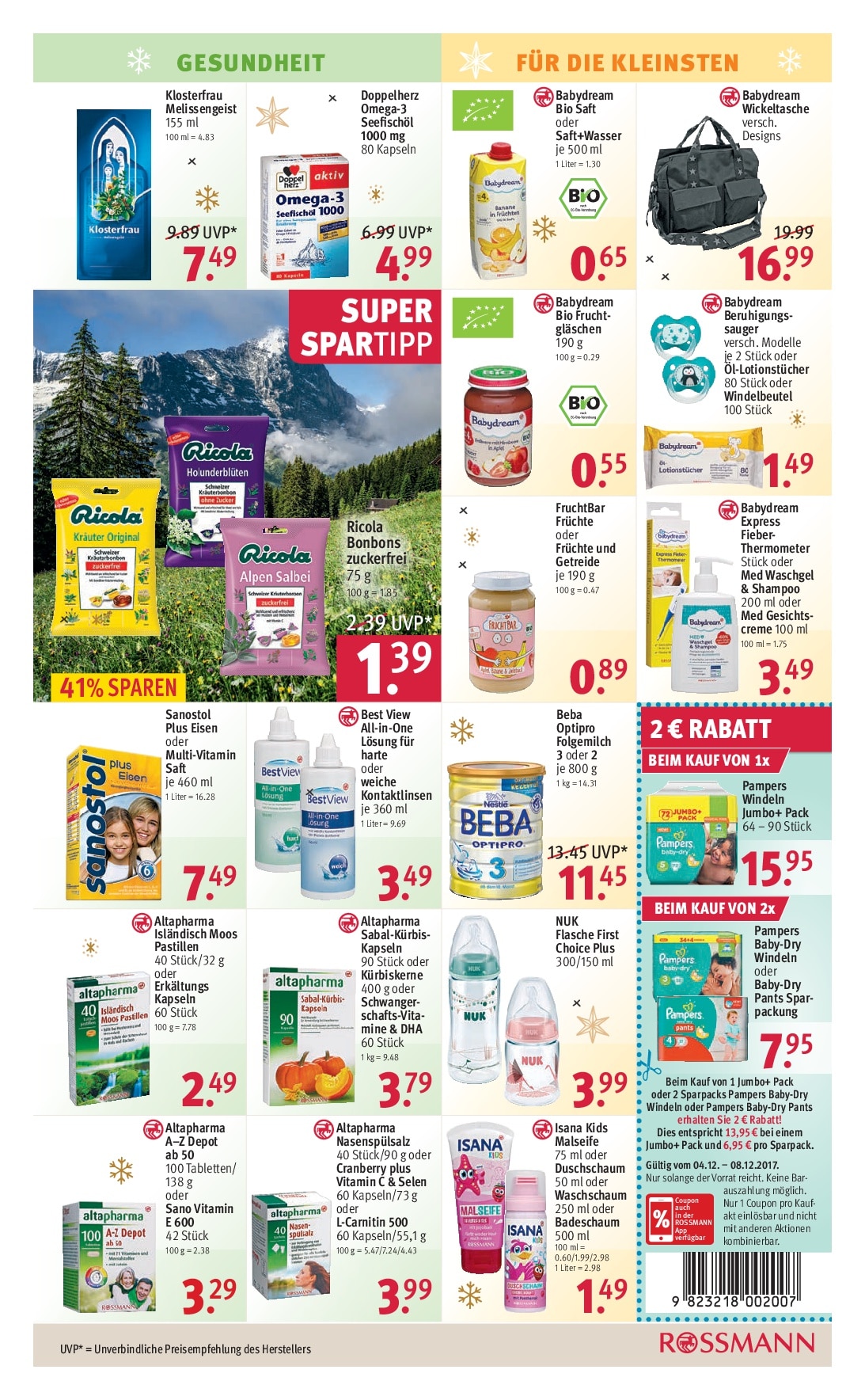 Rossmann Angebote gültig vom 04.12.2017 bis 08.12.2017