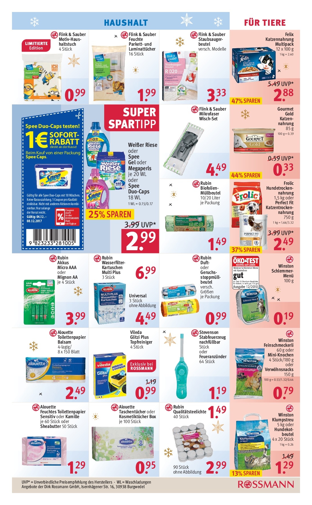 Rossmann Angebote gültig vom 04.12.2017 bis 08.12.2017